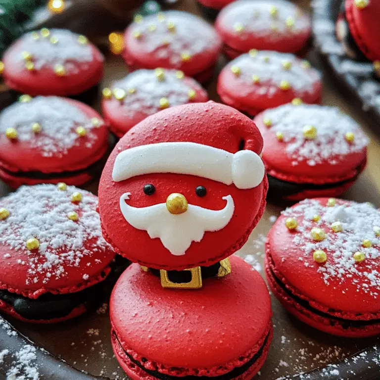 Santa Claus Macarons – Mini Meal Prep
