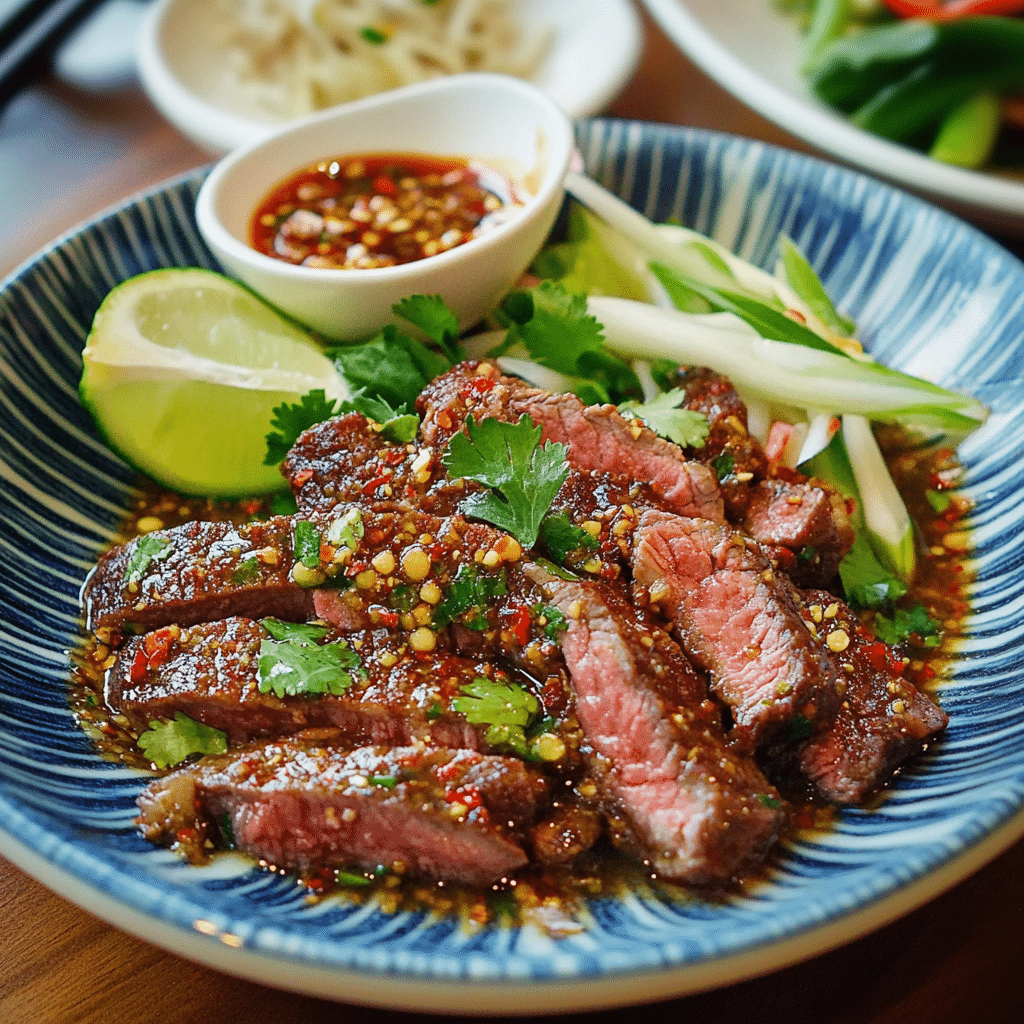 Crying Tiger Beef with Nam Jim Jaew Sauce – minimealprep.com