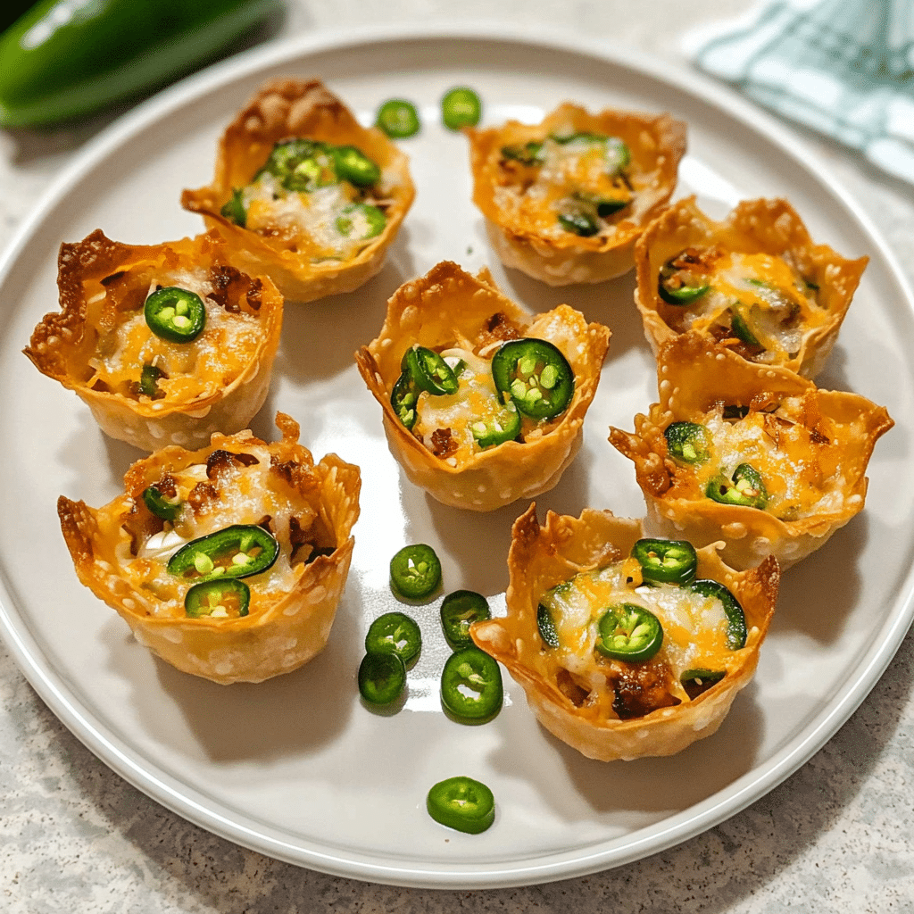 Jalapeño Popper Wonton Cups - Mini Meal Prep