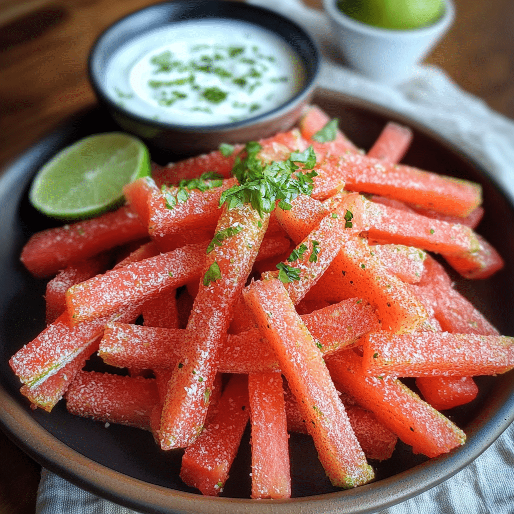 Watermelon Fries with Coconut Lime Dip – Mini Meal Prep