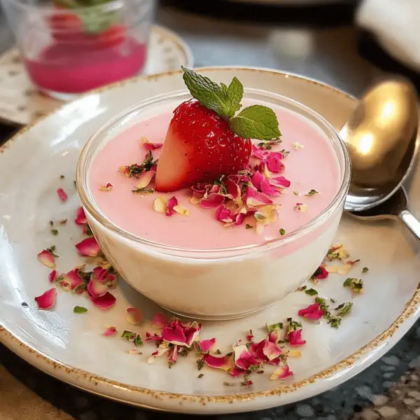 Litchi Rose Panna Cotta