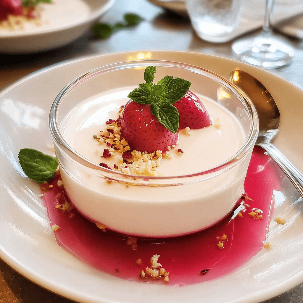 Litchi Rose Panna Cotta