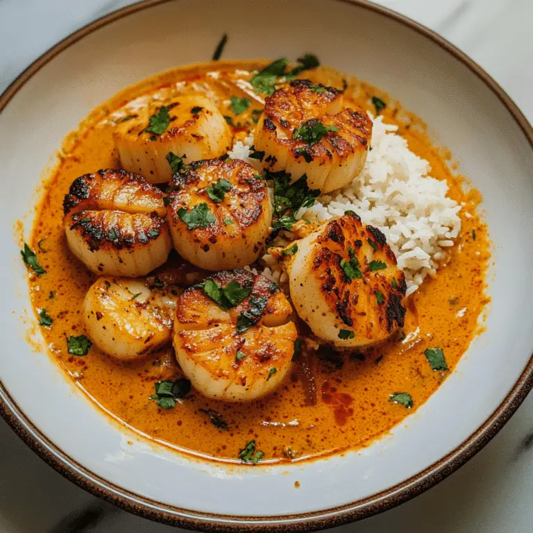 Spicy Coconut Curry Scallops – Mini Meal Prep